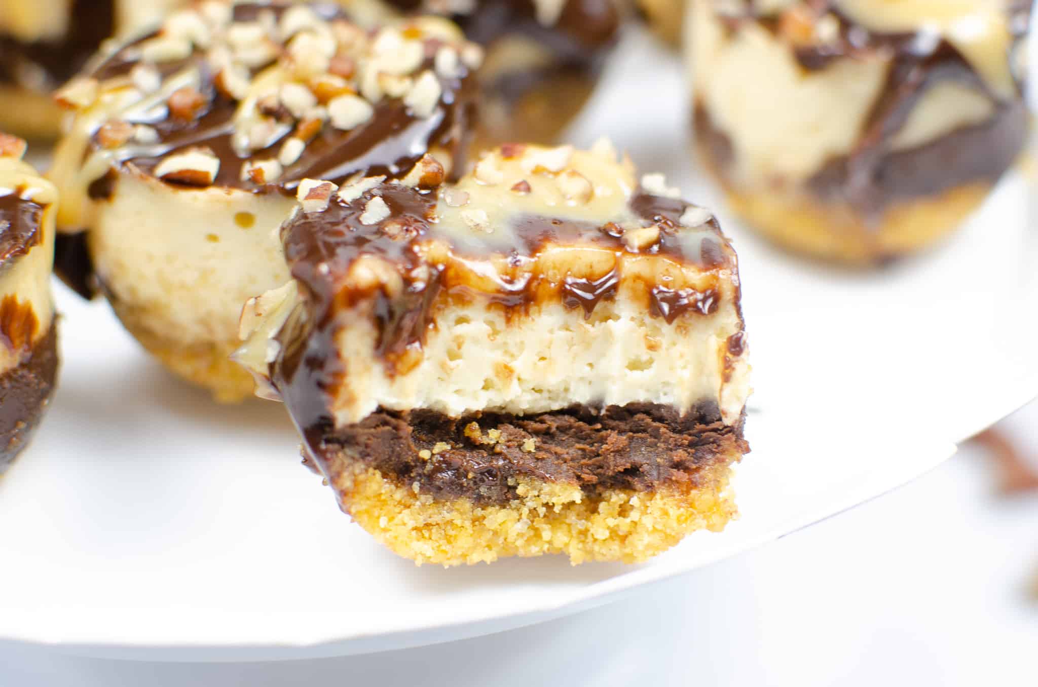 Instant Pot Mini Turtle Cheesecake Bites - Made In A Pinch