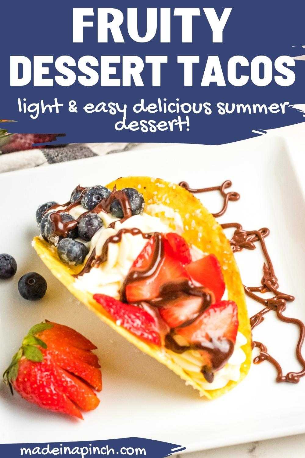 Fruit Tacos With Fresh Berries - Made In A Pinch